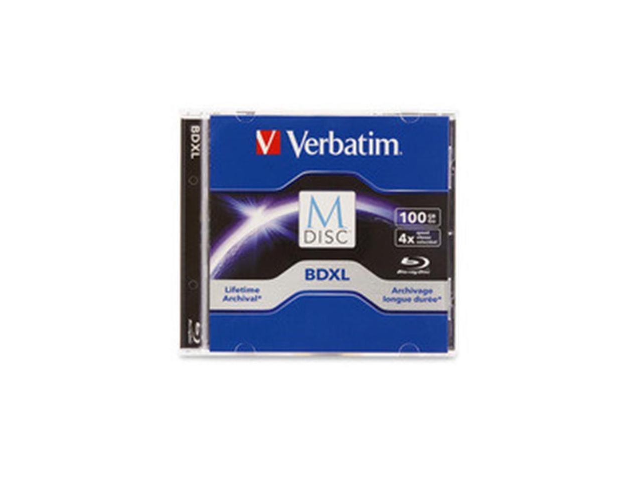 Verbatim Blu-ray Recordable Media - BD-R XL - 4x - 100 GB - 1 Pack Jewel Case - Newegg.com