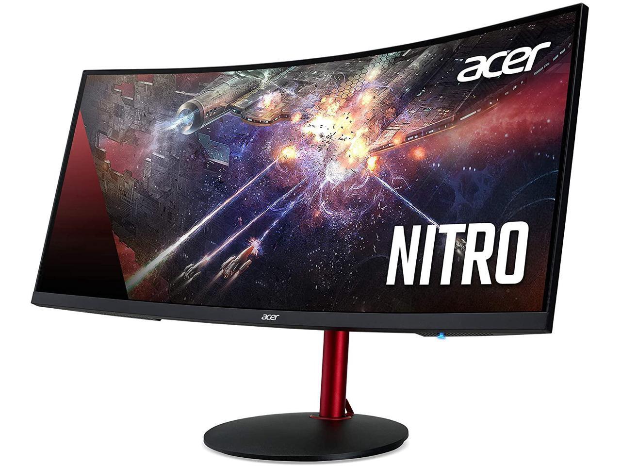 Refurbished: Acer Nitro - 34" Curved Monitor UW-QHD 3440x1440 75Hz 21:9 ...