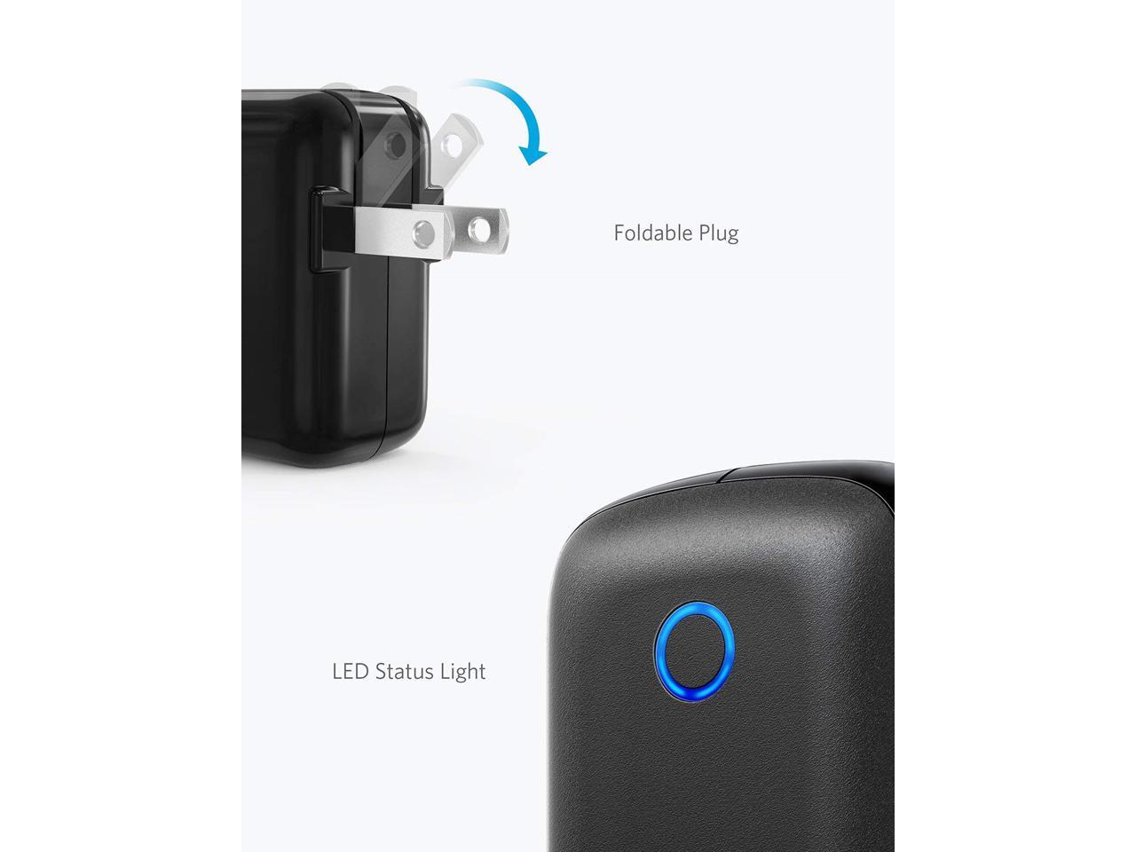 Anker Dual USB Wall Charger, PowerPort II 24W, Ultra-Compact Travel ...