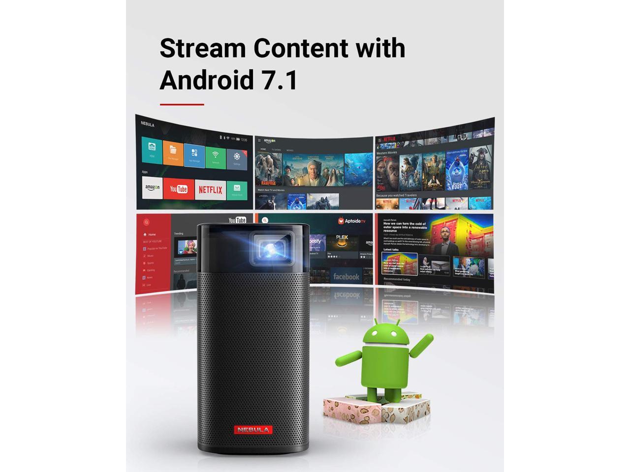 Anker Nebula Apollo, Wi-Fi Mini Projector, 200 ANSI Lumen Portable ...