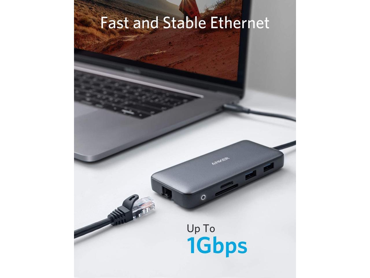 Anker USB C Hub, PowerExpand 8-in-1 USB C Adapter, with Dual 4K HDMI, 100W Power Delivery, 1 ...