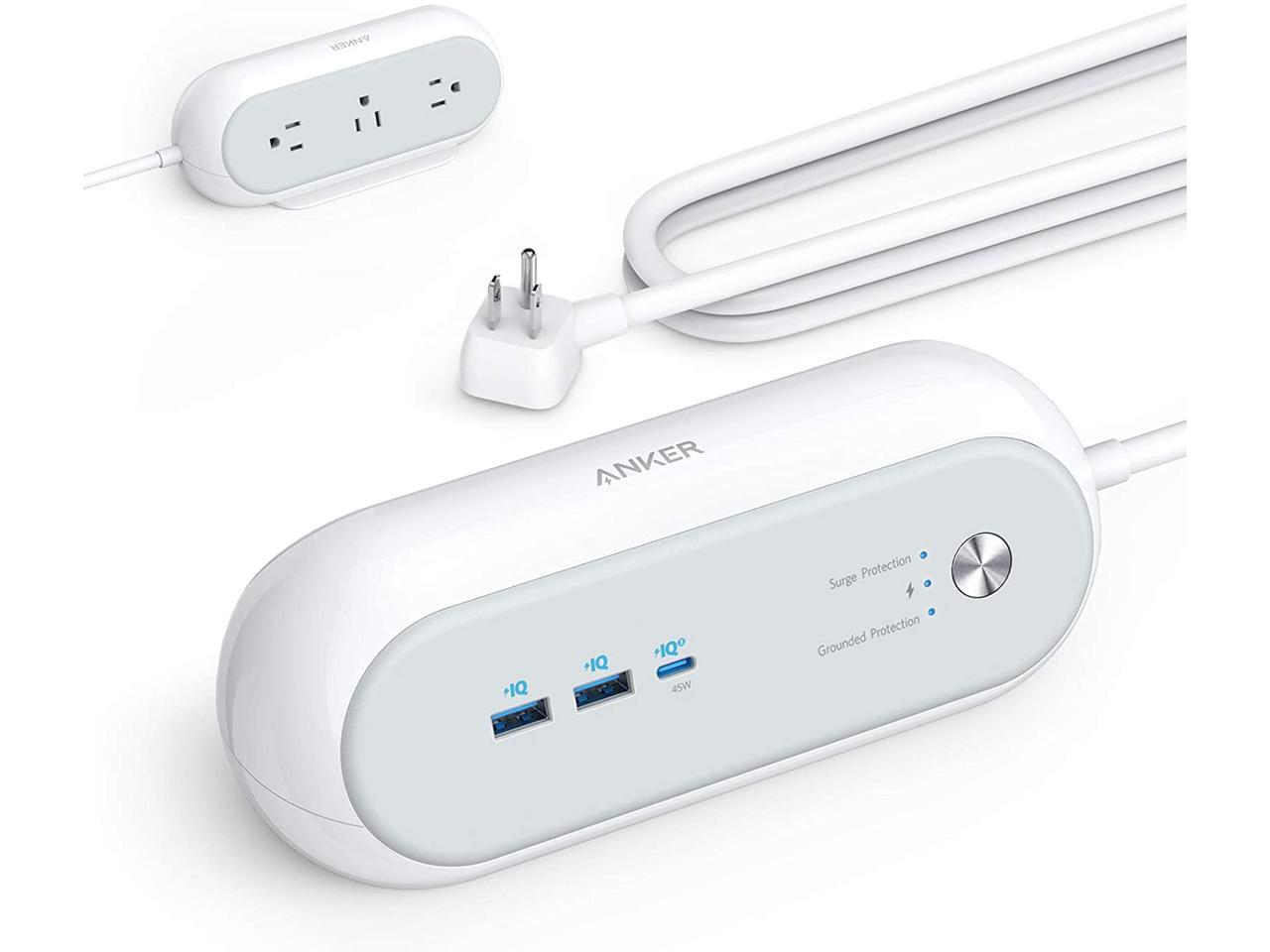 Anker USB C Power Strip Surge Protector for Home Office, PowerExtend ...