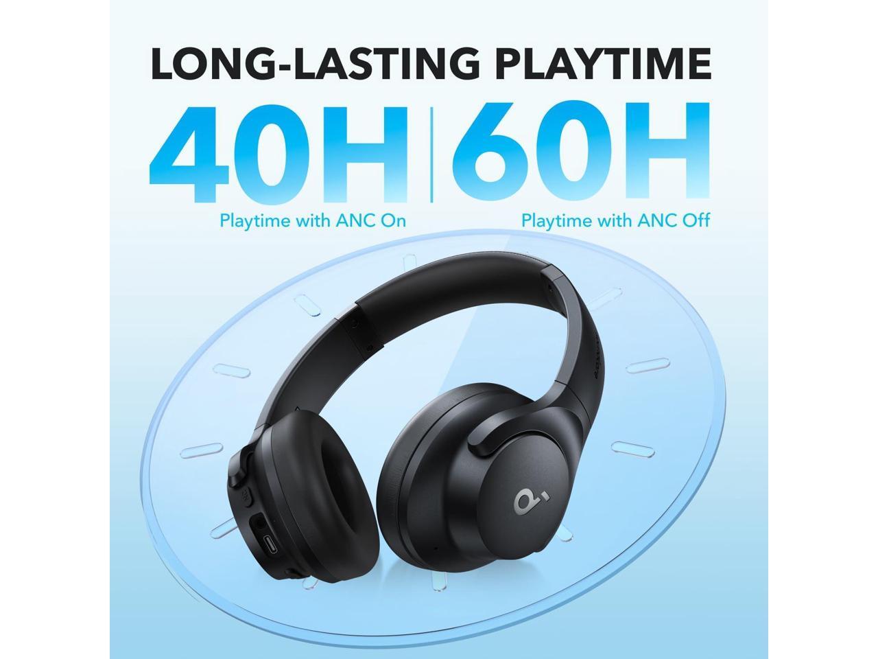 soundcore by Anker Q20i Hybrid Active Noise Cancelling Wireless Over ...