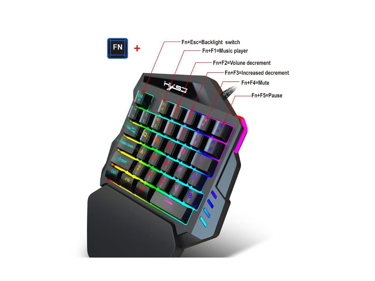New Arrival V100 1.6m Wired Gaming Keyboard Mechanical Feel Backlight ...