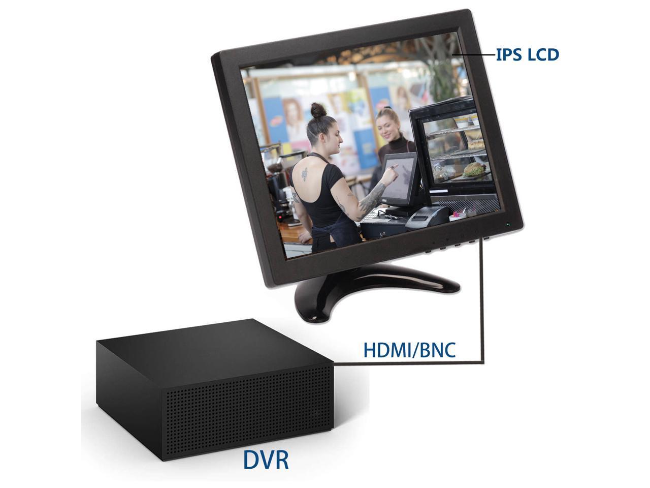 TPEKKA 10 inch IPS CCTV HDMI Monitor 1024x768 Mini Portable Color ...