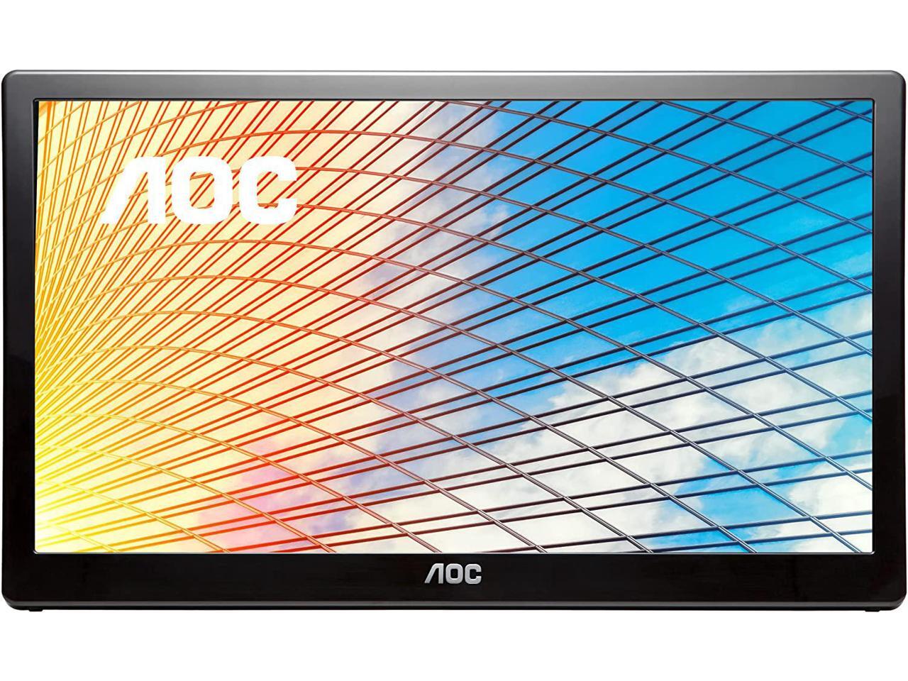 AOC e1659FWU 16" LED USB Powered Portable Monitor with case ...