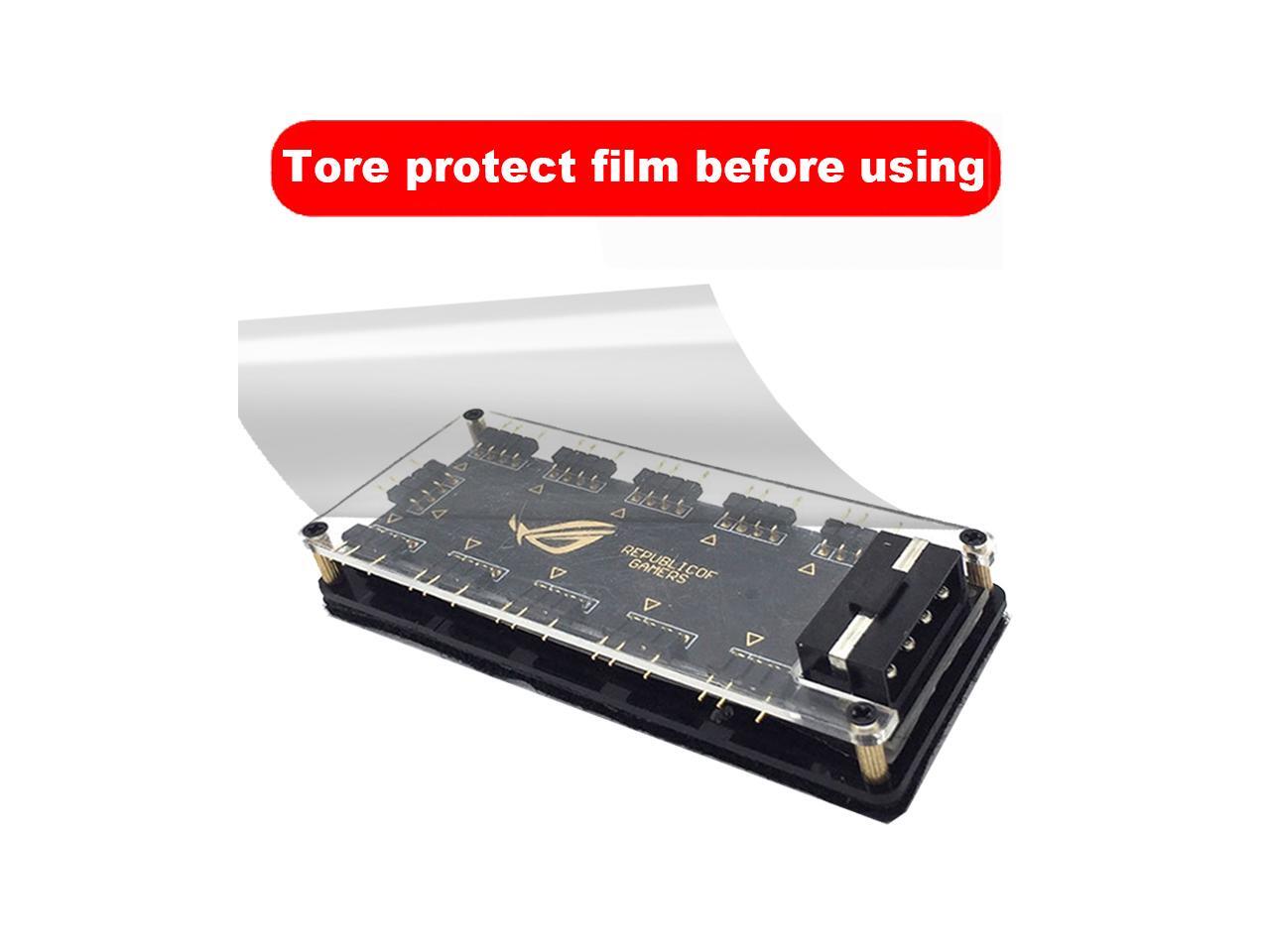 EnLabs 5V 3 pin ARGB RGBW PMMA Case hUB w/ Tape Molex 4pin Powered for ...