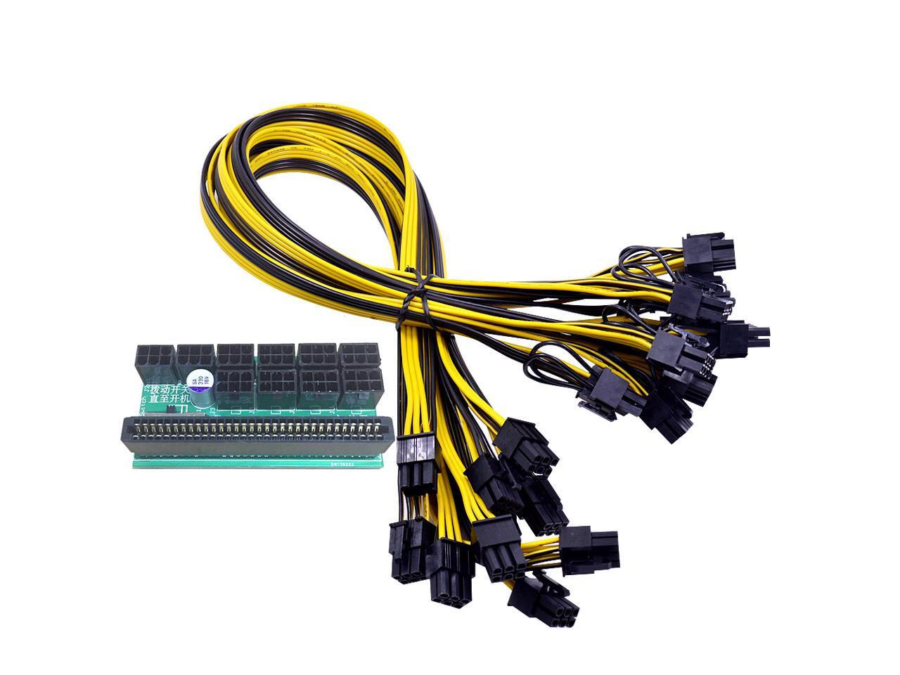 EnLabs KITPSUSW6PX108P Mining Power Supply 12V GPU/PSU 10 Ports 6pin ...