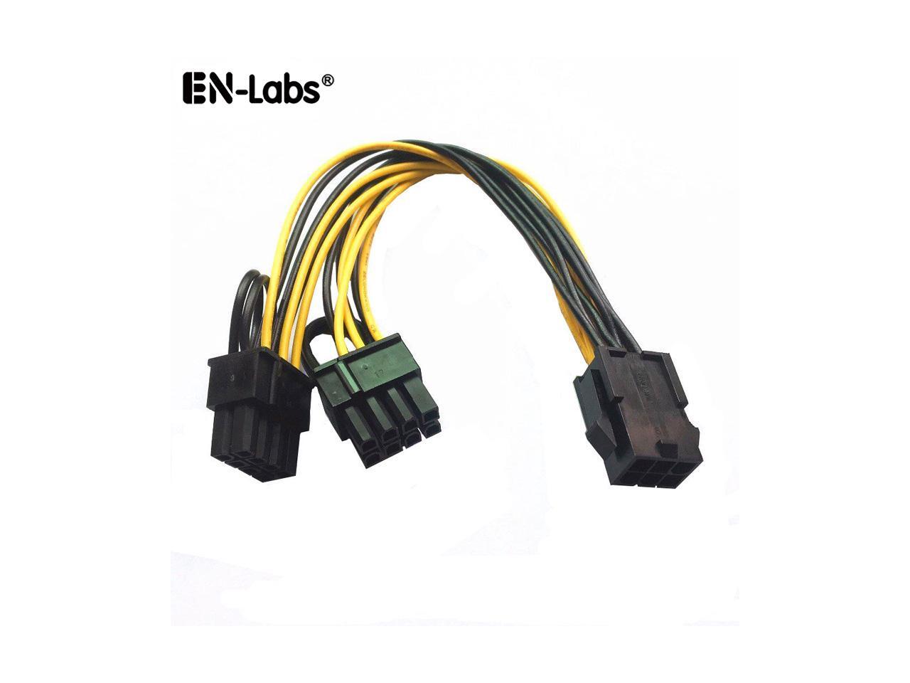 EnLabs PCIE6PSPL8P20CM PCIe Power Splitter Cable, Video Card Dual 8 Pin ...