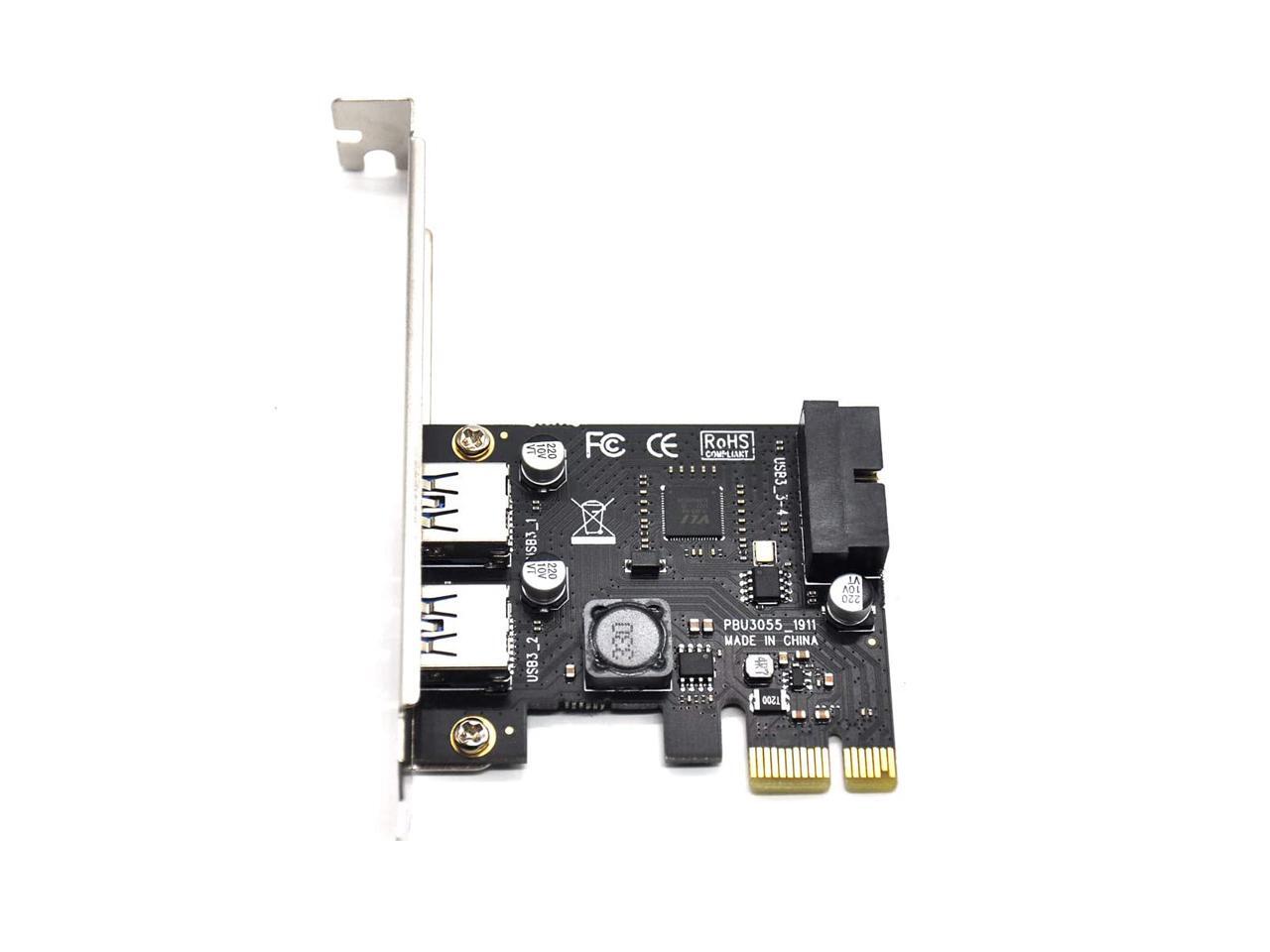 USB 3.0 PCI Express(PCIe) Expansion Card, PCI-e X1 to 4 Ports USB 3.0(2 ...