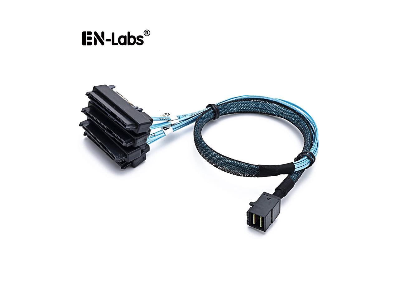 SFF-8643 to SFF-8482 Cable, Internal HD Mini SAS SFF8643 Host to 4 X 29 ...