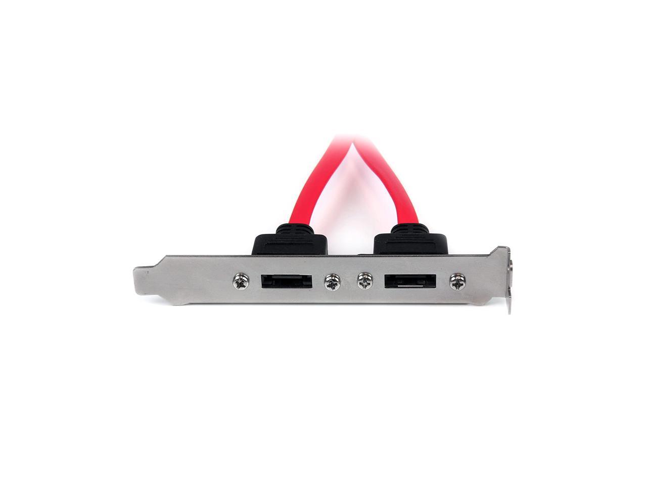 SATA to eSATA Cable Adapter w/ PCI Slot Cover Plate Full Profile ...