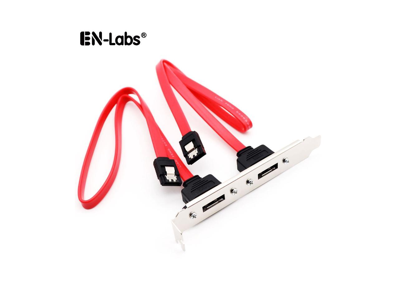 SATA to eSATA Cable Adapter w/ PCI Slot Cover Plate Full Profile ...