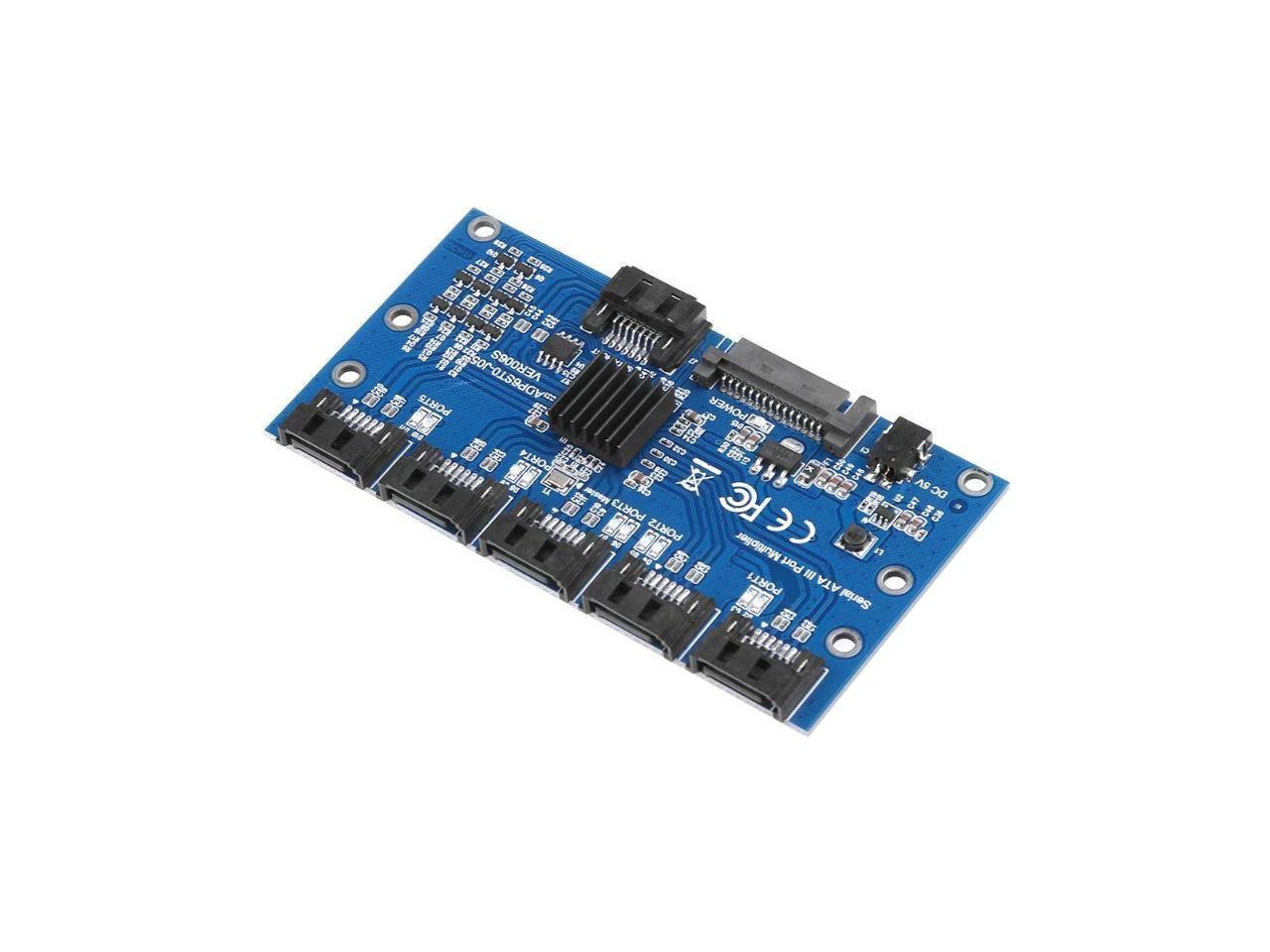 SATA 3.0 5 Ports Hard Drive Hub Expansion Card Splitter,SATAIII 6Gbps ...