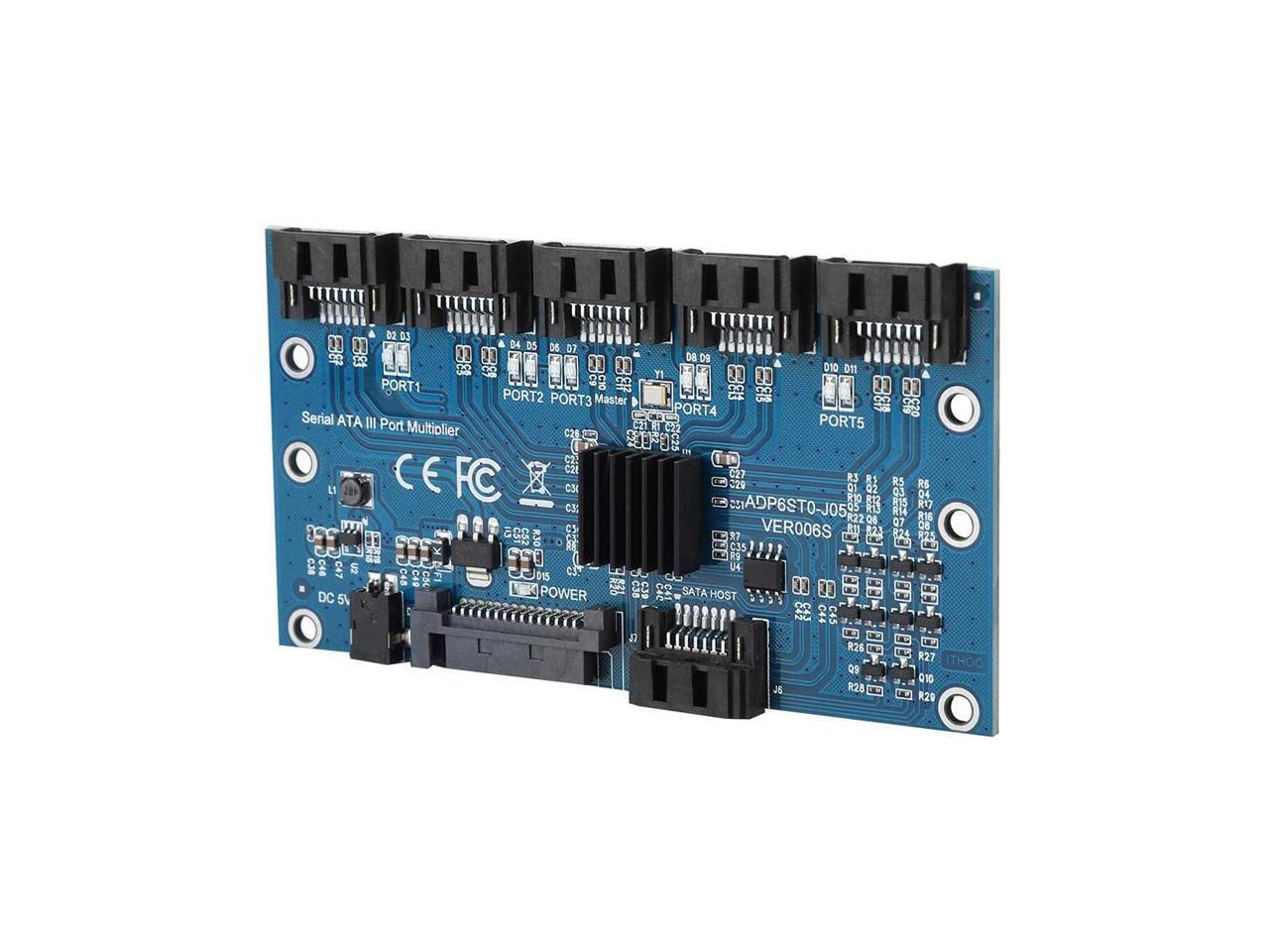 SATA 3.0 5 Ports Hard Drive Hub Expansion Card Splitter,SATAIII 6Gbps ...