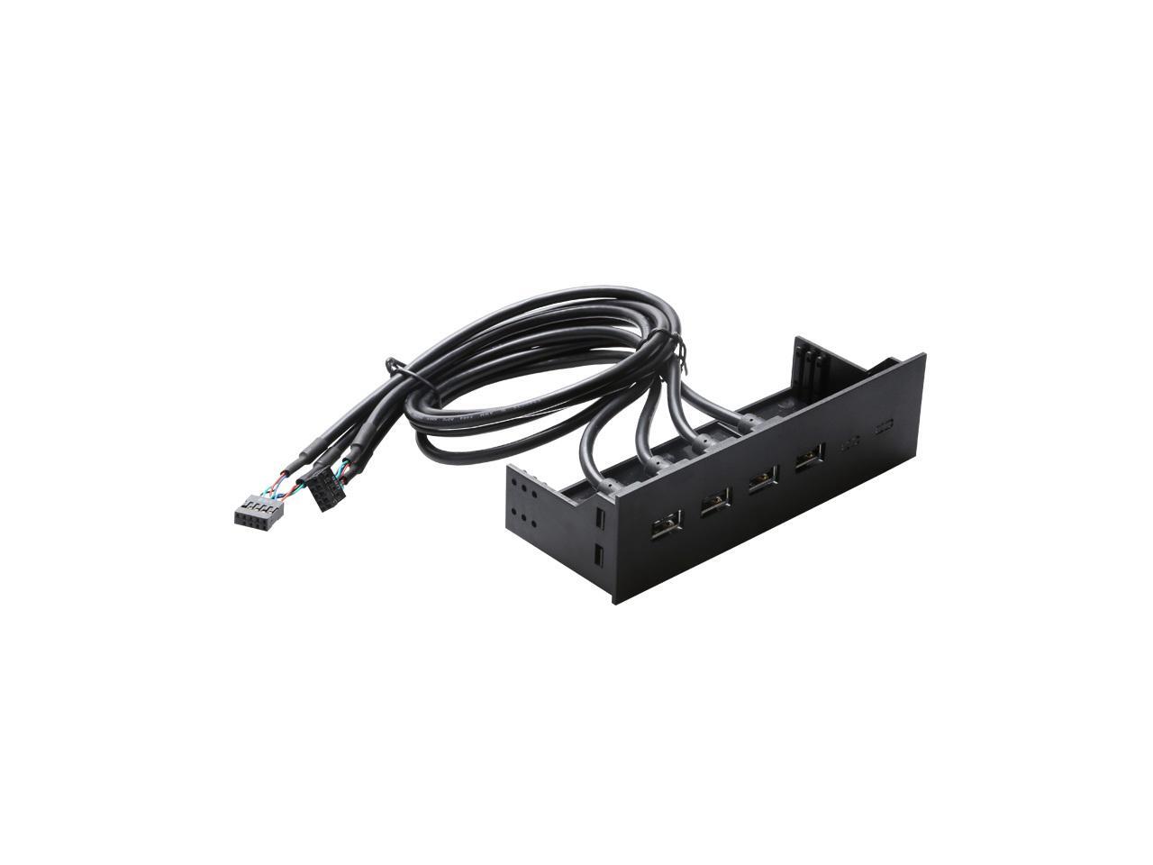 EnLabs FP525U24PL PC computer 5.25 inch 4 Ports USB 2.0 front panel USB ...