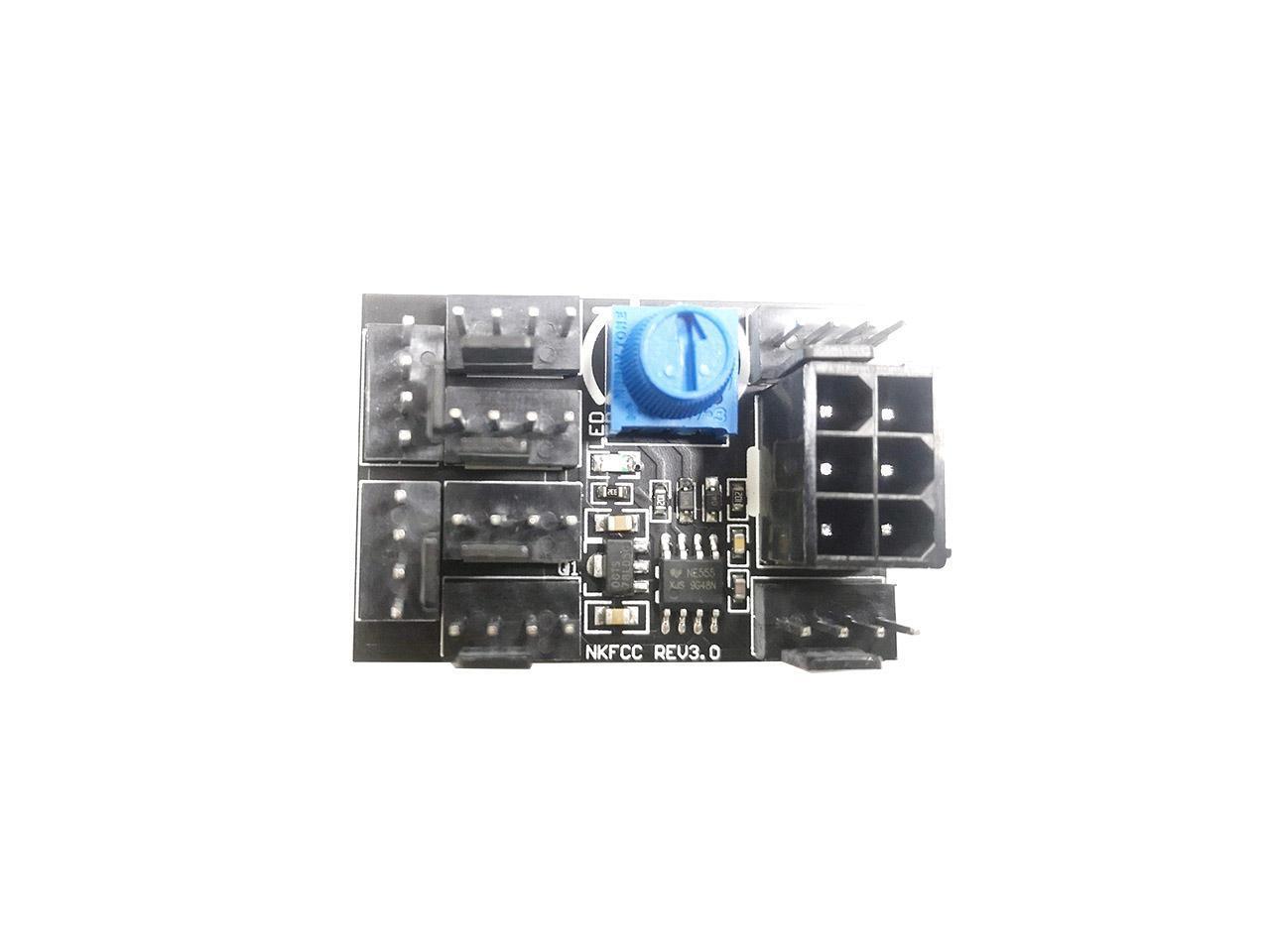 PWM 4 Pin Fan Controller Hub 17A High-Power 8 Ports 4Pin CPU Case ...