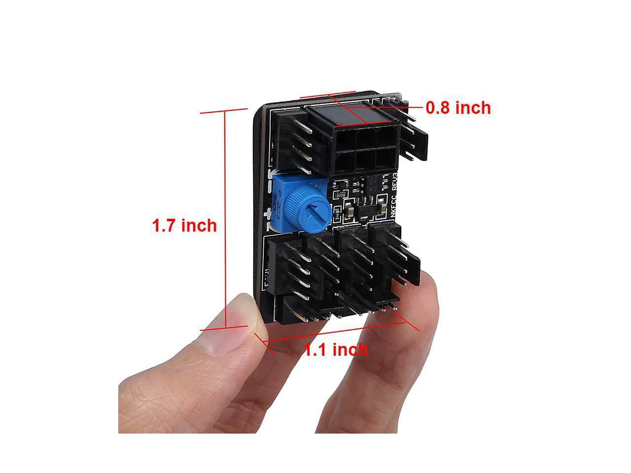 PWM 4 Pin Fan Controller Hub 17A High-Power 8 Ports 4Pin CPU Case ...