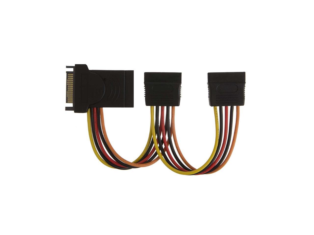 EN-Labs SATA 15pin Power Splitter Cable 1x3, 3 Ports SSD Power Adapter ...