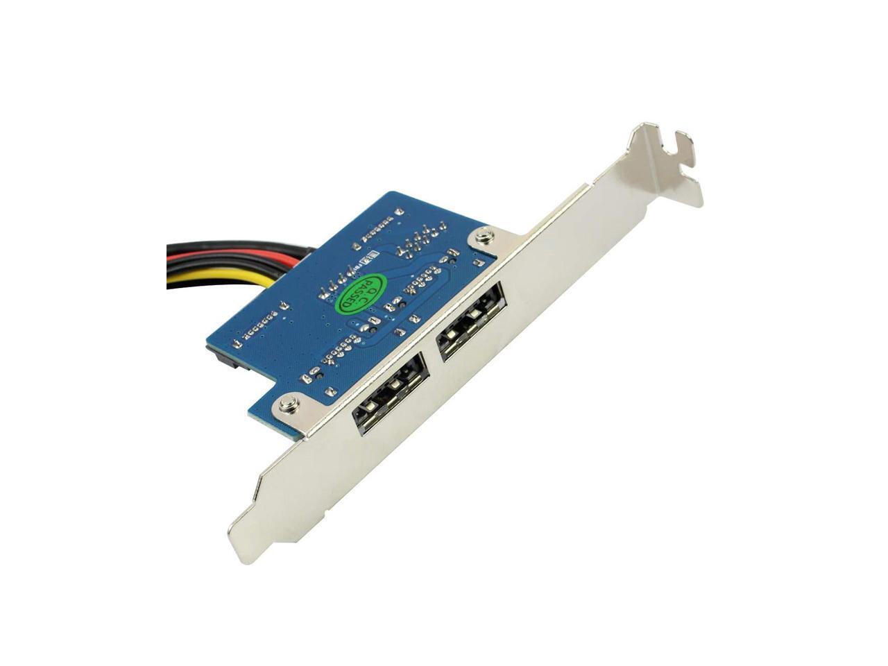 Desktop 2 Ports SATA to Power eSATA eSATAp 9Pin to USB 2.0 Converter ...
