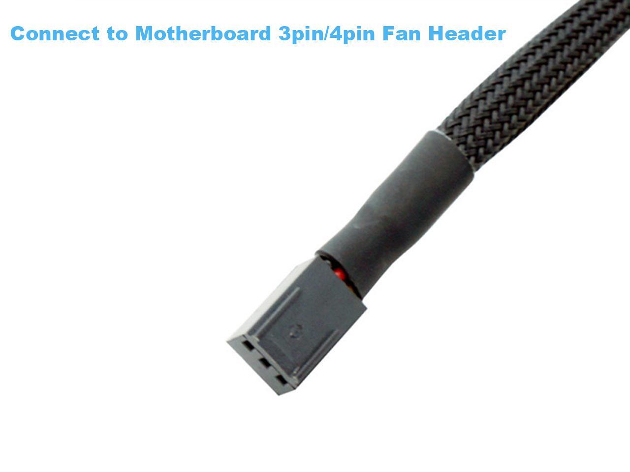 3 Pin Case Fan Splitter Power Cable 1 to 2 Motherboard CPU Cooler 3pin ...