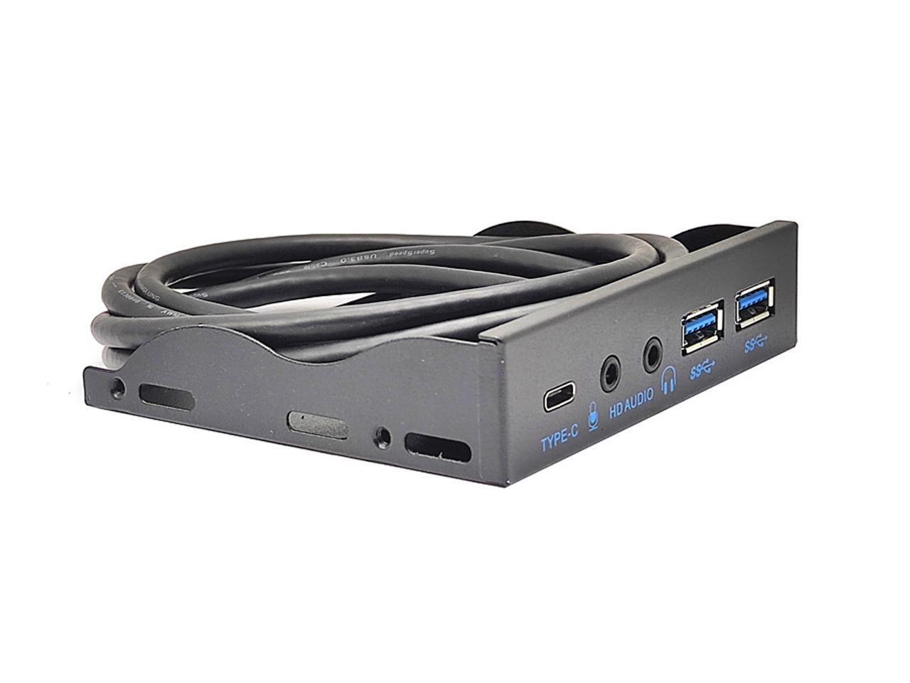 3.5 Inch USB Front Panel Hub of 10Gbps USB-C USB 3.2 Gen 2 ,2x USB 3.0 ...