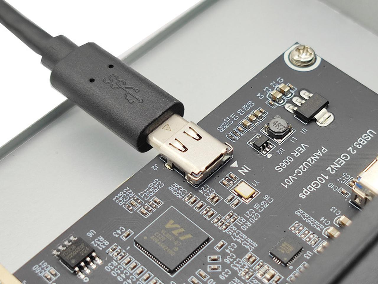 USB 3.2 10Gbps USB Front Panel Hub 5.25 inch Bay 2x Type-C and 2x USB-A ...