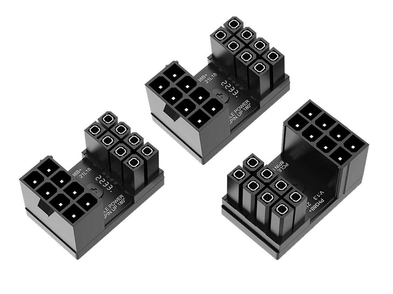 PCIe 8 Pin 180 Degree Power Adapter,U Turn Angled GPU VGA 8Pin ...