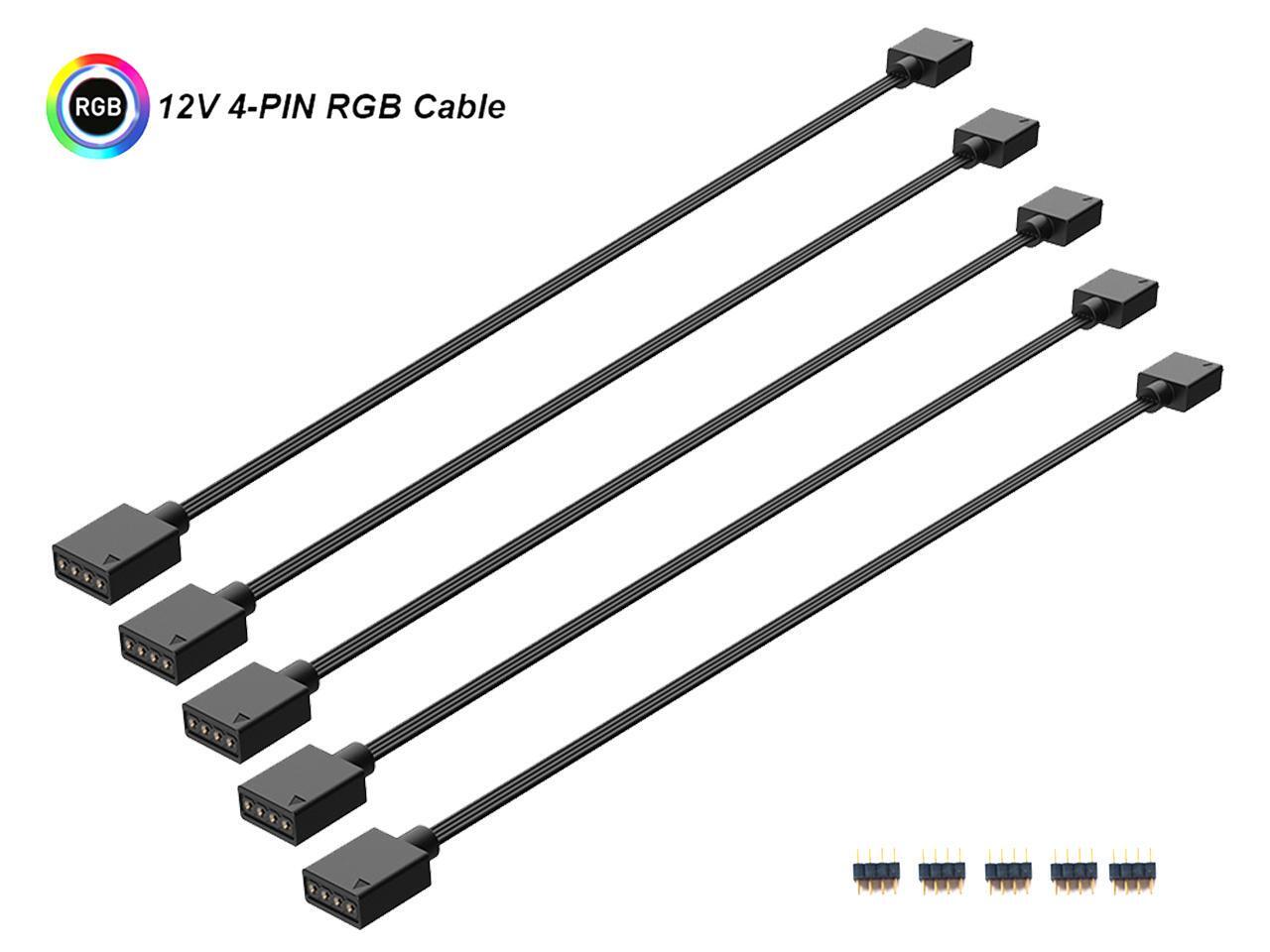 EnLabs 12V 4pin RGB Female to Female Flat Cable,4 Pin Extension ...