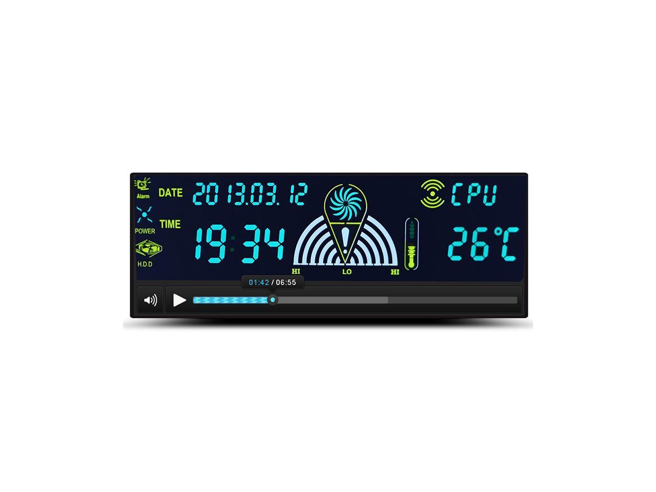 Computer 5.25" Front Panel Bay 3 Channel automatic temperature CPU Case ...