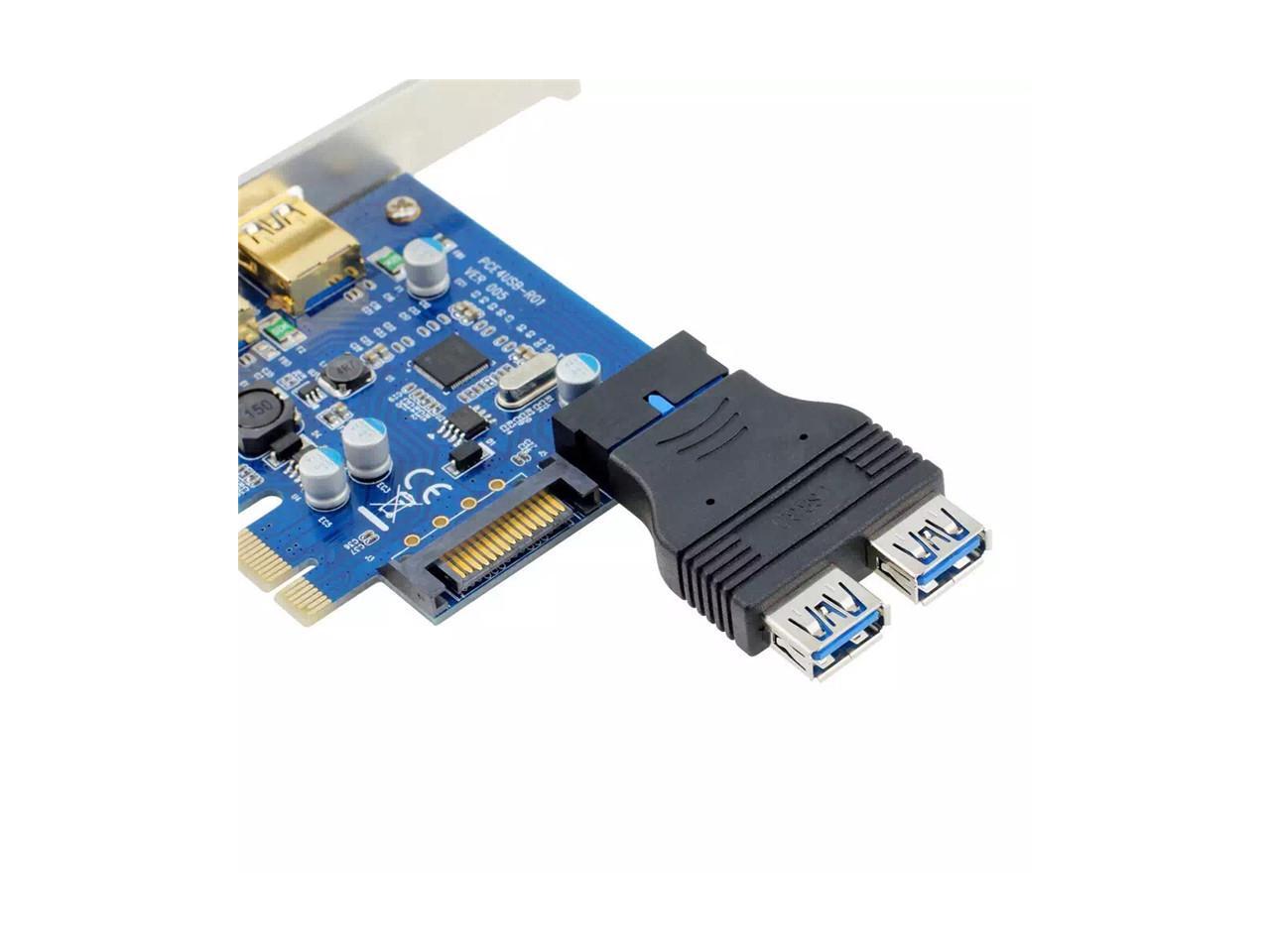 Dual Port USB 3.0 to Motherboard Mainboard Internal 20pin /19pin Header ...