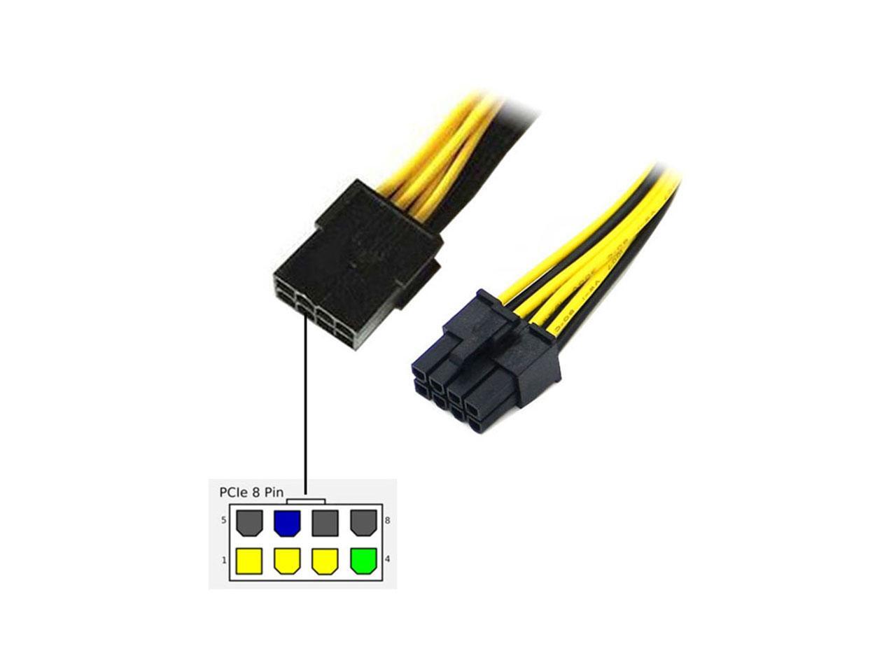 GPU Video Card PCIe 8 pin to 8 pin Power Extension Cable, PCI Express ...