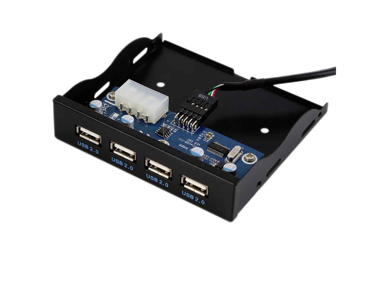 PC computer 3.5 inch Floppy Bay Front Panel 4 Ports USB 2.0 Hub, USB 2. ...