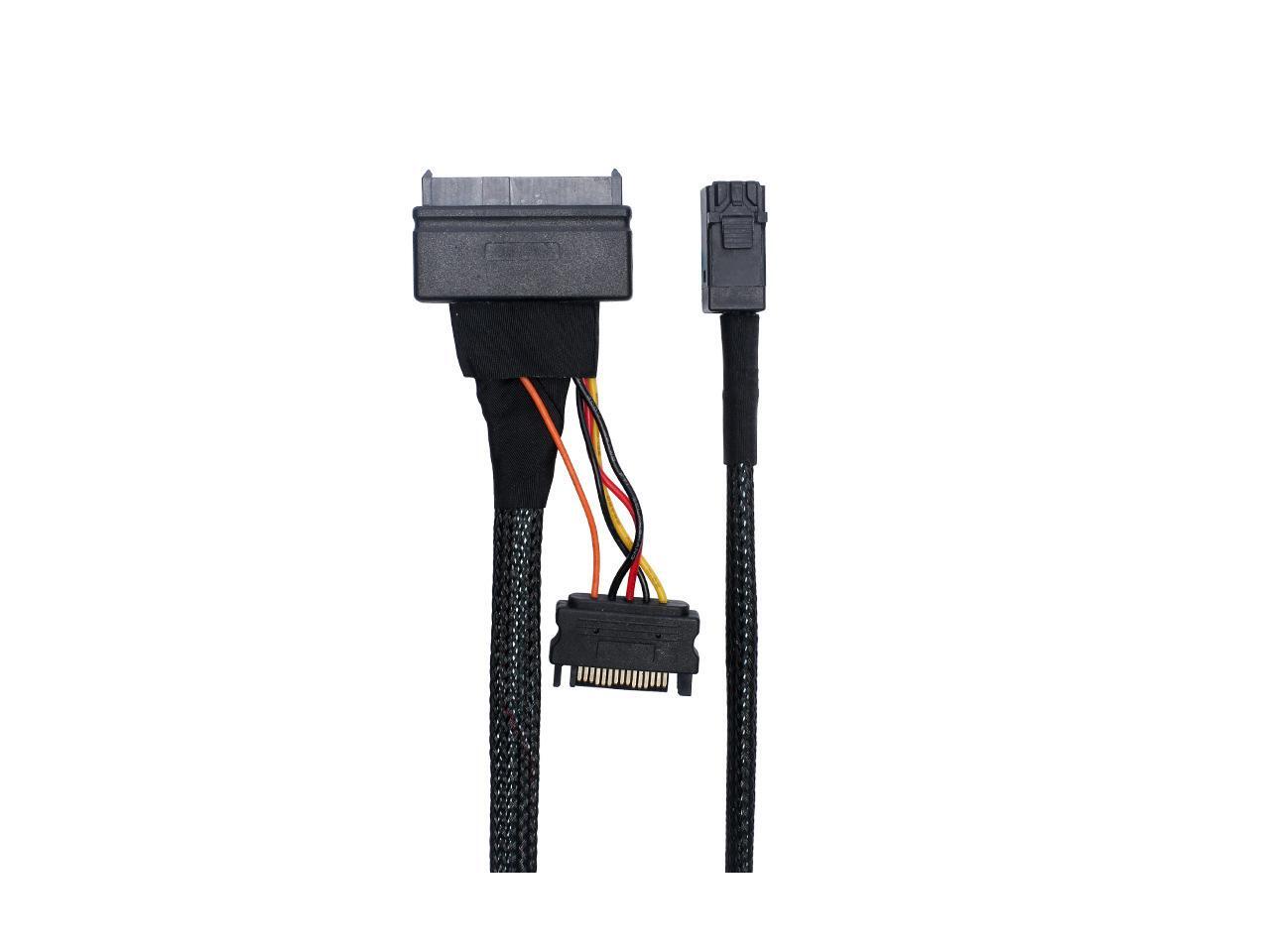 Internal 12G HD Mini SAS SFF-8643 to U.2 SFF-8639 NVMe PCIe SSD Adapter ...