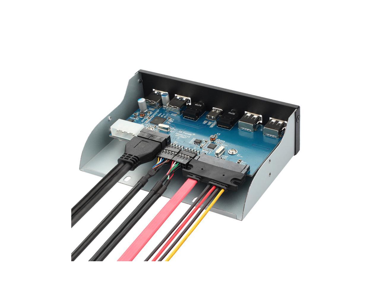 5.25 Inch Front Panel 5 Ports USB Hub w/ HD Audio Output Port ...