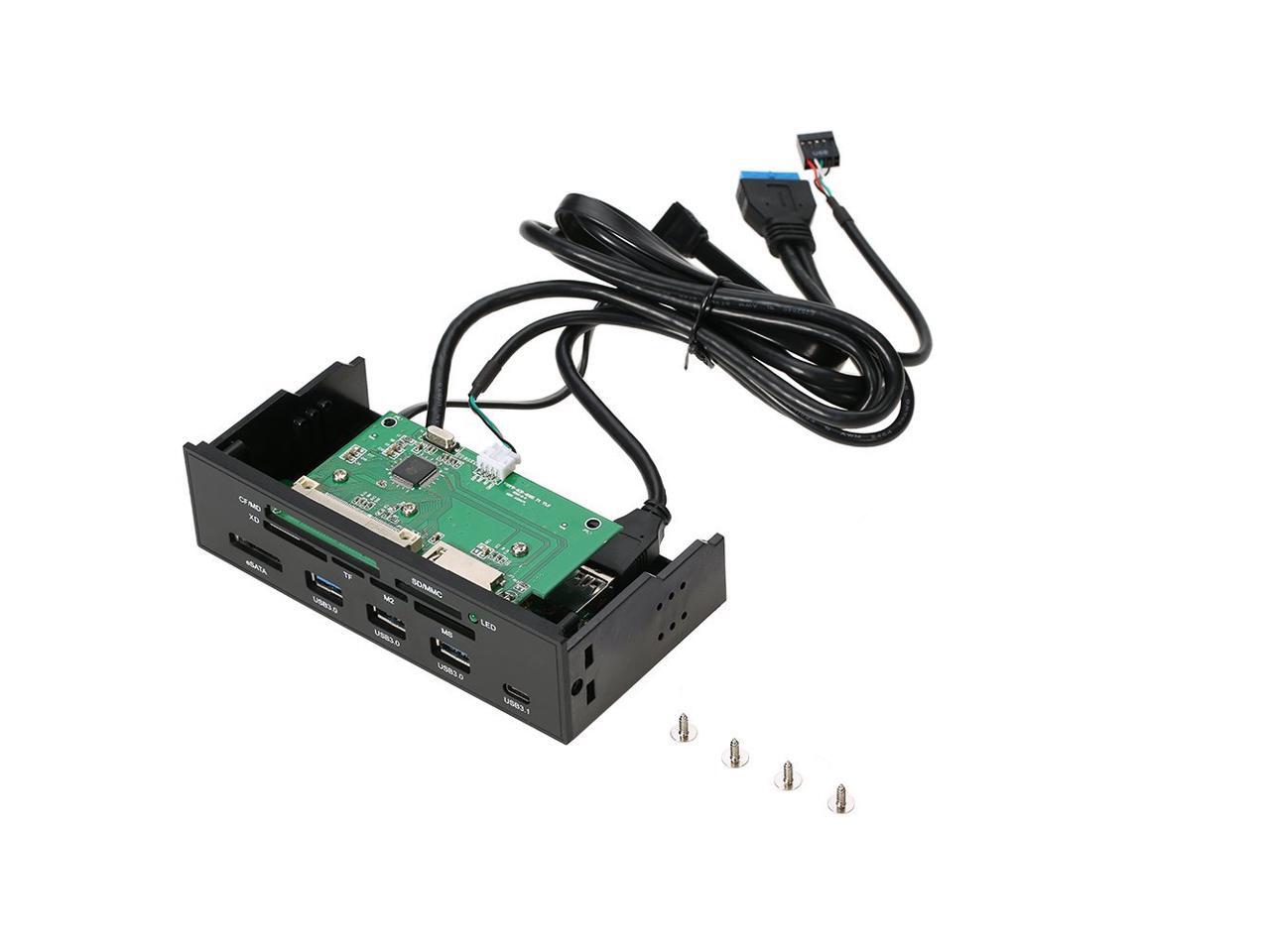 5.25 inch PC Computer Front panel All-in-1 Multifunction USB 2.0 card ...