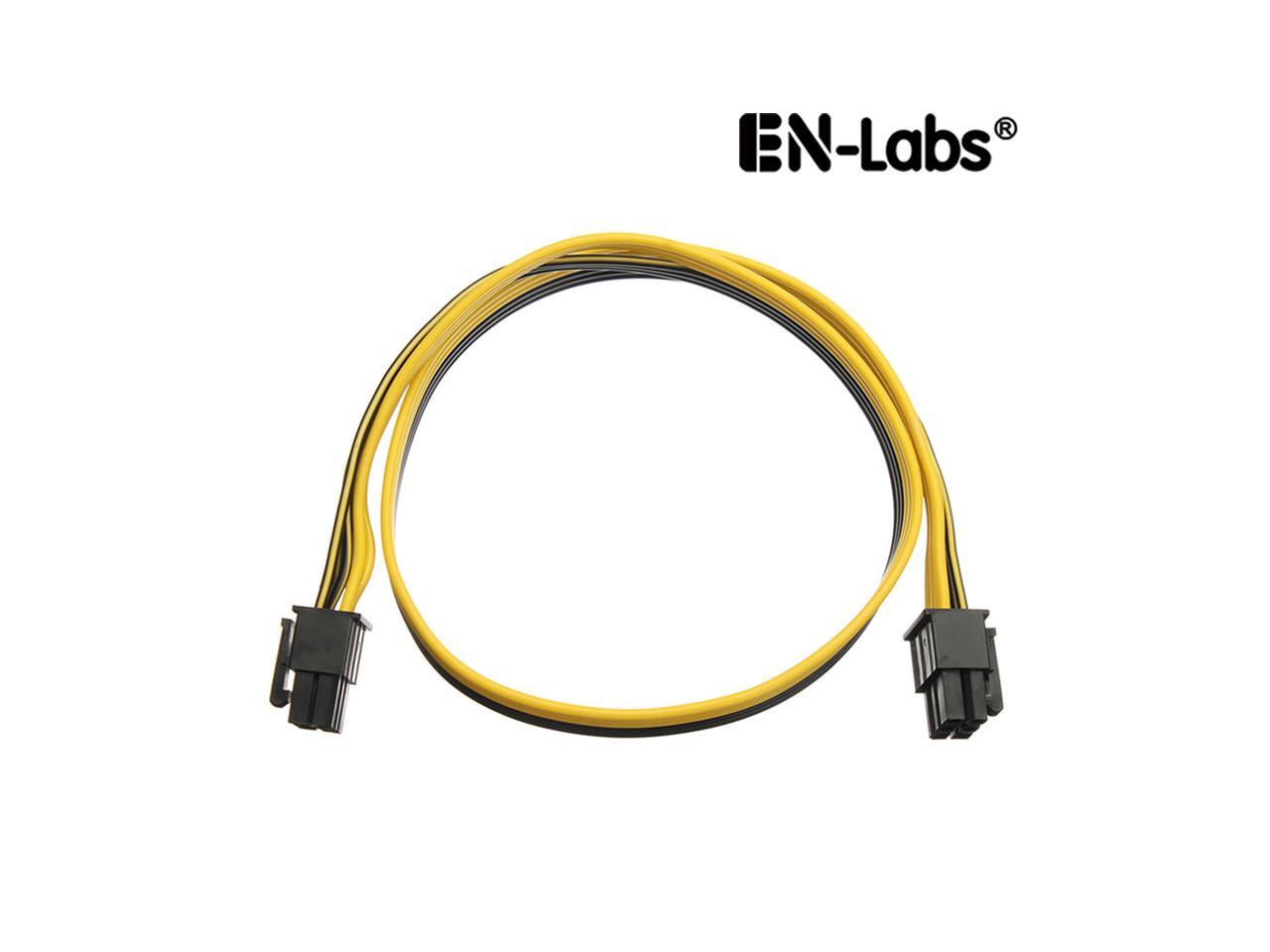 EnLabs PCIE6PMM50CM 1.64ft 18AWG PCIe 6pin Male to Male PCI-E Power ...