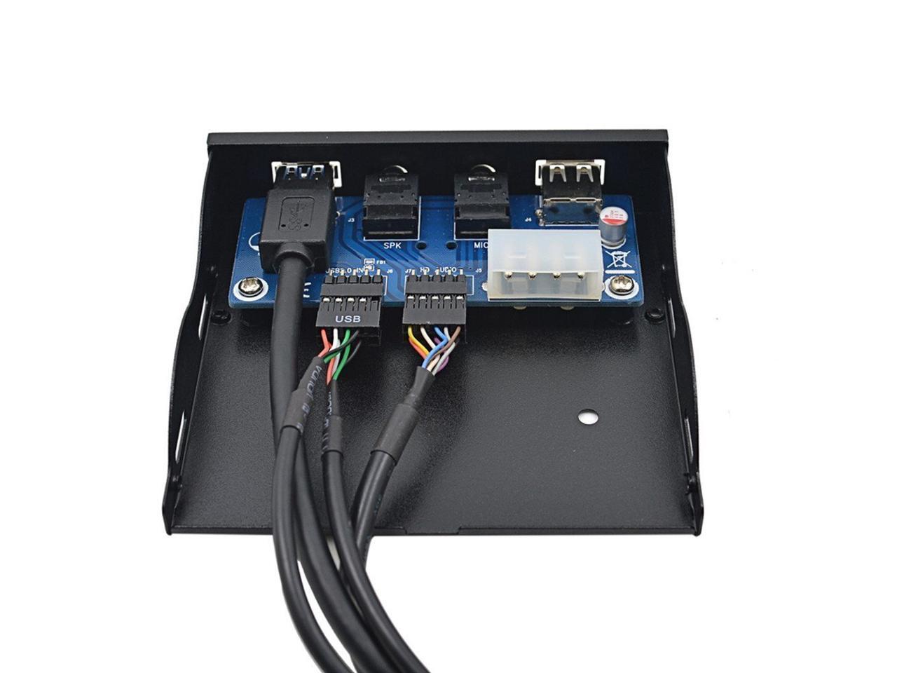 EnLabs FP35U22U32M PC Case 3.5 inch front panel 4 Ports USB Hub,2 Ports ...