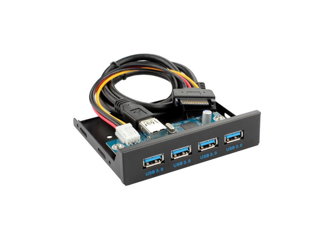 EnLabs FP35U34M Desktop Computer 4 Ports USB 3.0 Hub 3.5 inch Front ...