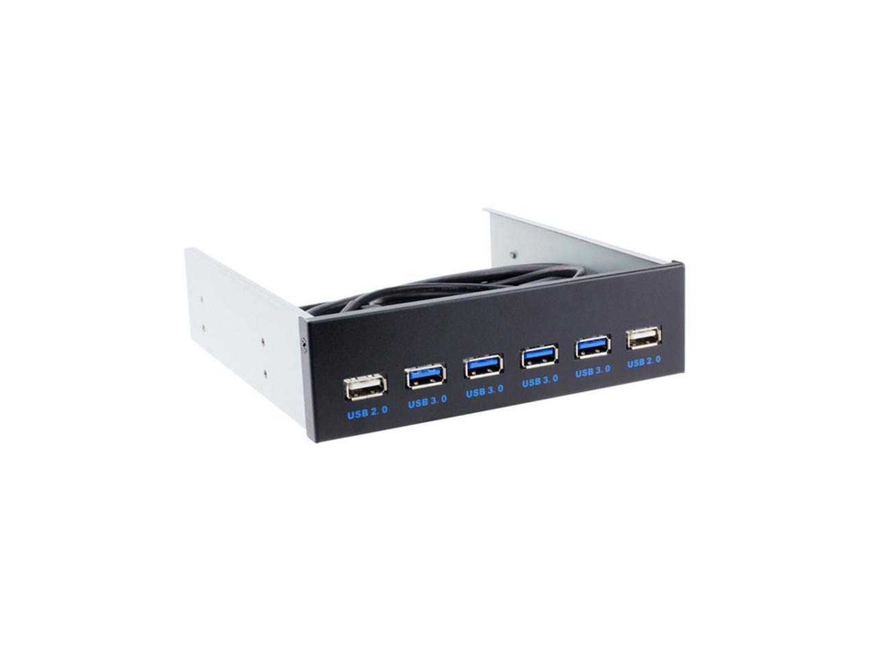 EnLabs FP525U22U34M PC Case 5.25 inch front panel 6 Ports USB Hub,4 ...