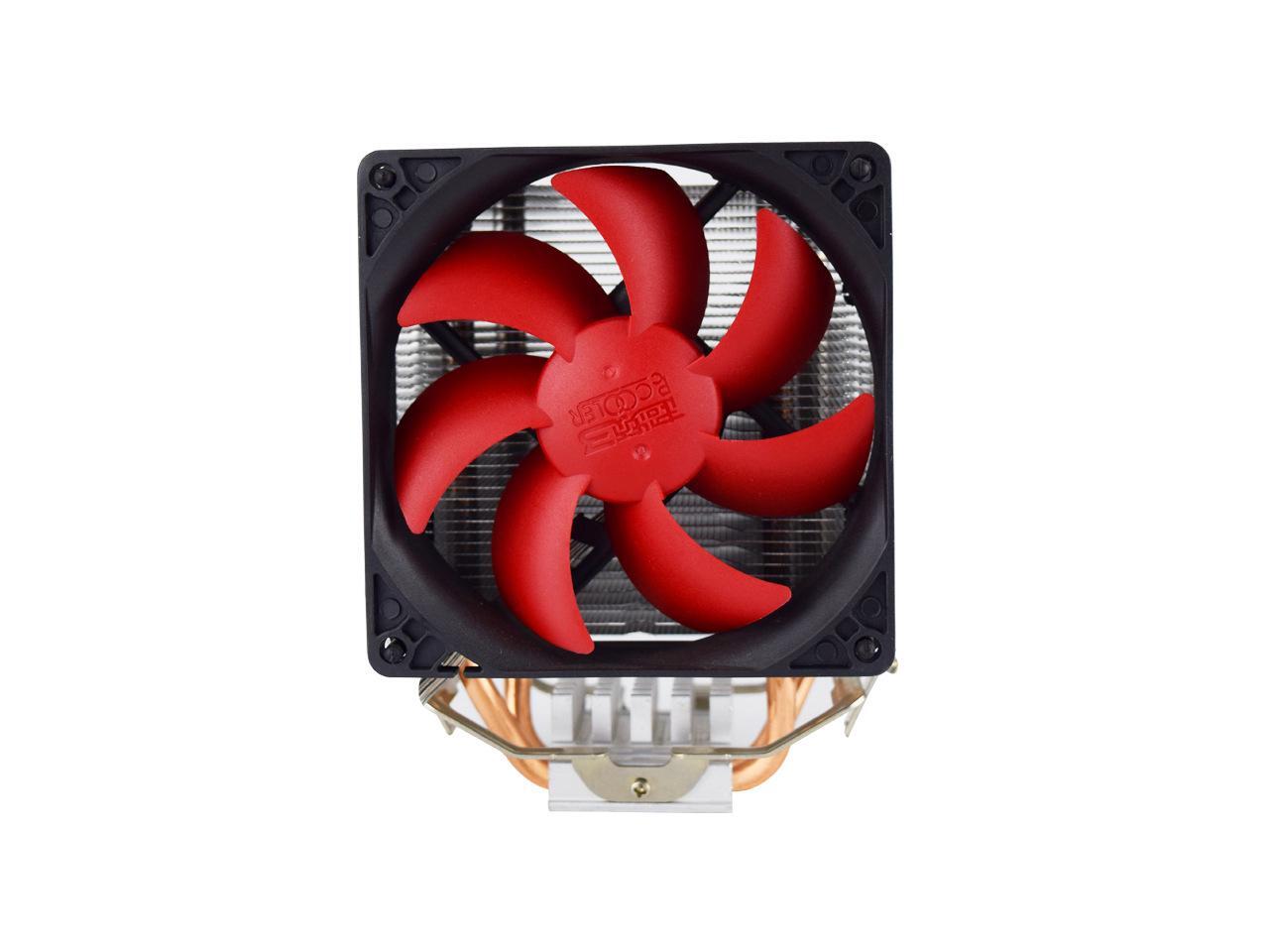 2x6mm Copper heatpipe Heatsink with 80mm 4pin PWM Fan CPU Cooler ...