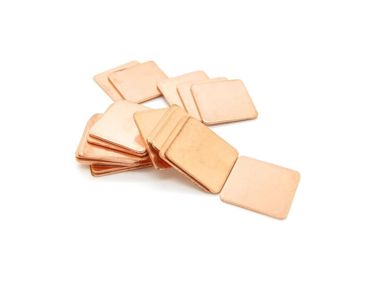 10pcs/lot 15x15x0.3mm DIY Copper Shim Heatsink thermal Pad Cooling for ...