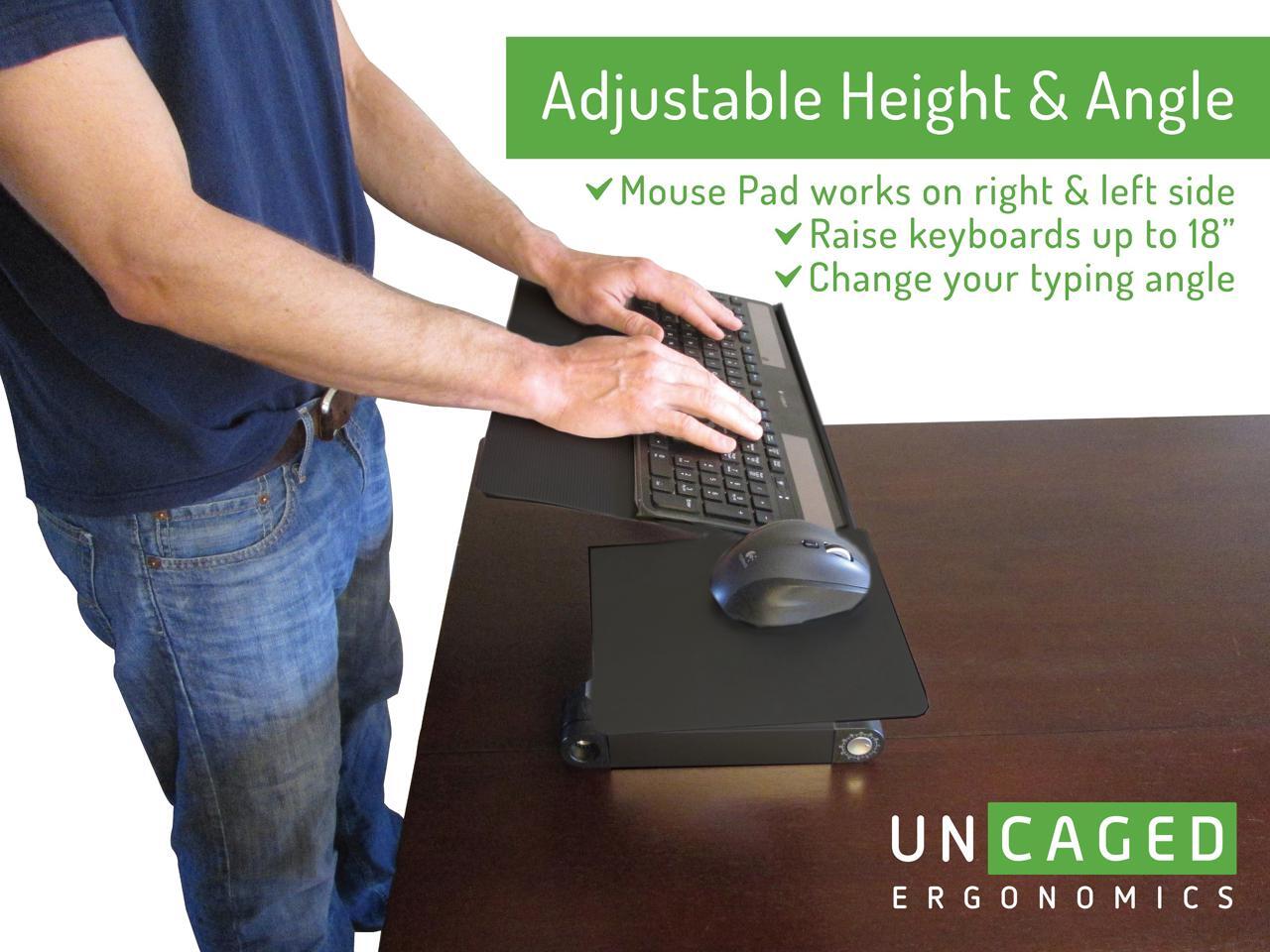 WorkEZ Adjustable Keyboard Stand for Desktop Computer Keyboard Riser ...