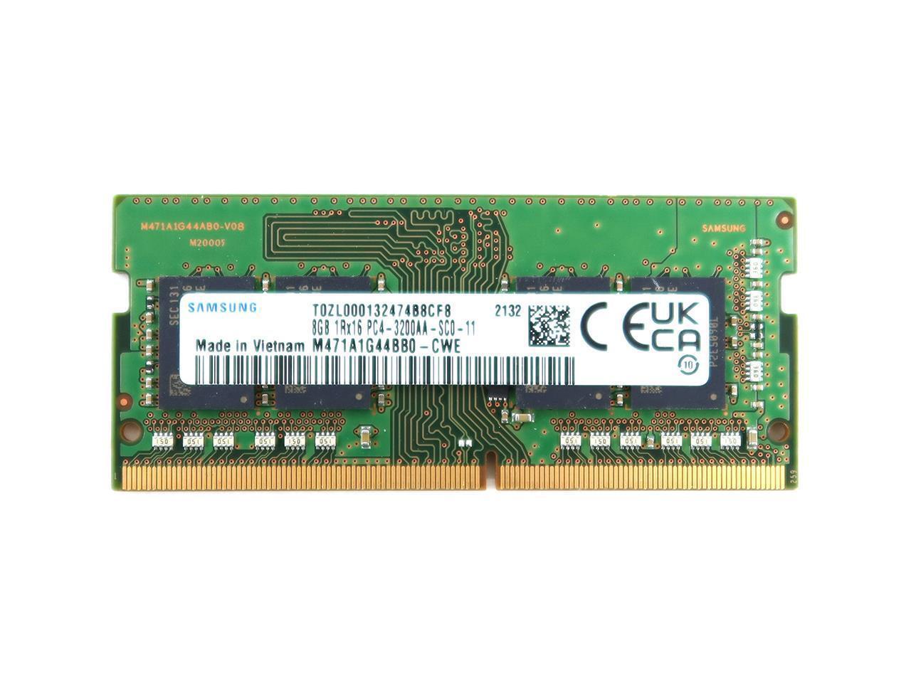 M471A1G44BB0-CWE_UA Samsung 8GB 1RX16 DDR4 Sodimm PC4-25600 3200MHZ Laptop Memory M471A1G44BB0 ...