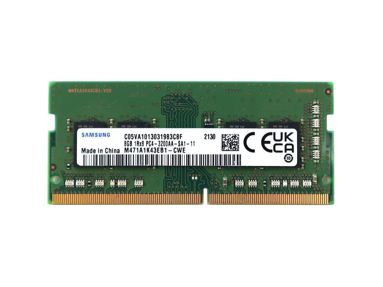 M471A1K43EB1 Samsung 8GB 1RX8 DDR4 Sodimm PC4-25600 3200MHZ Laptop Memory M471A1K43EB1-CWE ...