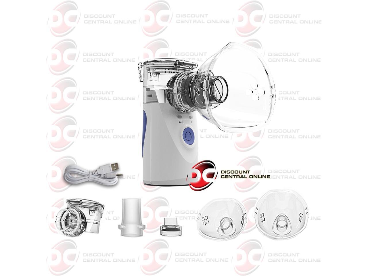 Portable Mini Nebulizer Ultrasonic Inhaler With Reusable Neb Kit ...
