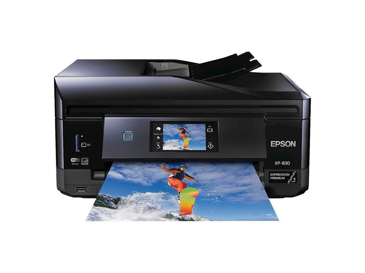 Epson XP-830 Wireless Color Photo Printer Scanner, Copier & Fax ...