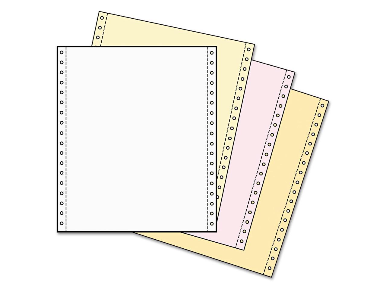 4-Part Carbonless Paper, 15lb, 9-1/2 X 11, Perforated, White, 900 ...