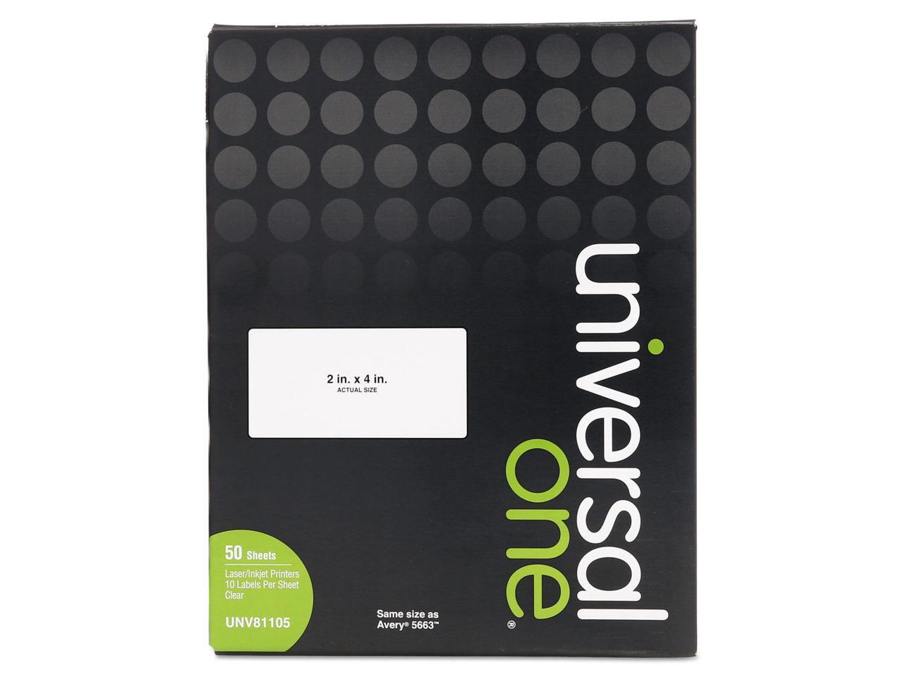 Laser Printer Permanent Labels, 2 X 4, Clear, 500/box - Newegg.com