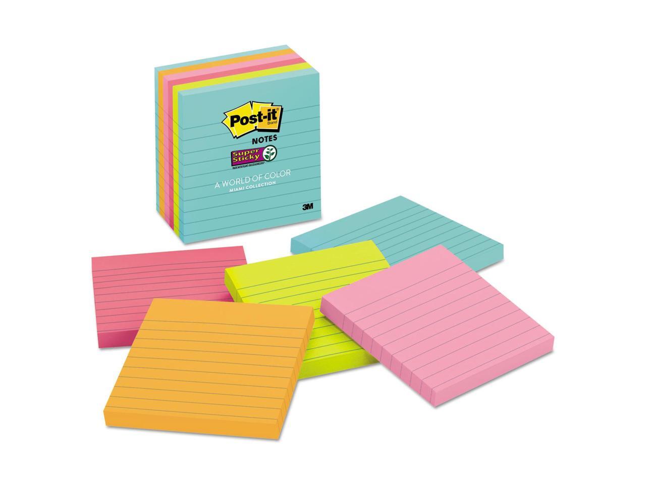 Post-it Miami Coll 4x4 Super Sticky Ruled Notes - Newegg.com